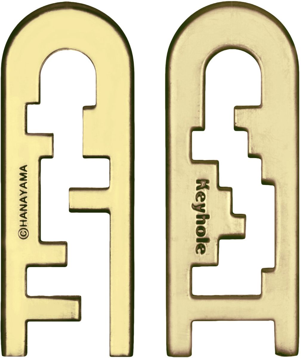 3D пъзел Eureka Hanayama Cast Mini Huzzle Keyhole Gold - Книжарница Orange