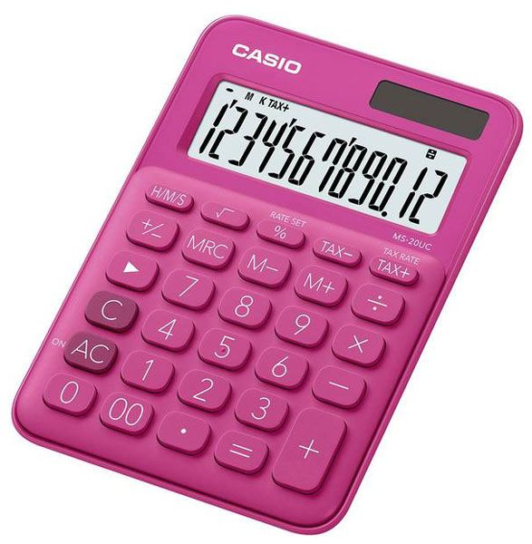Калкулатор Casio MS-20UC, Deep pink - Книжарница Orange