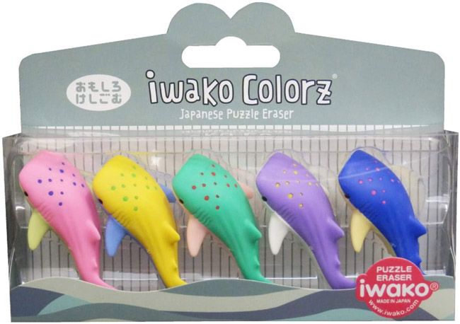 Комплект гумички Iwako ColorZ - Китови акули - Книжарница Orange