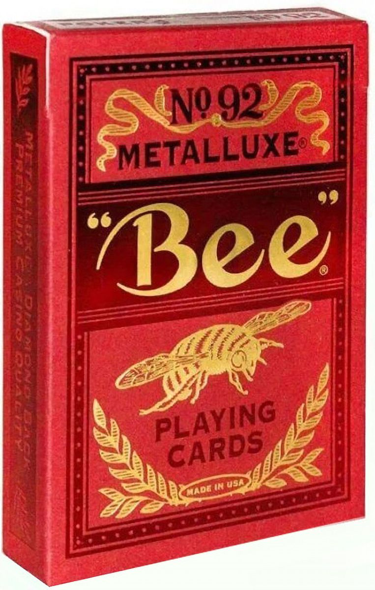 Карти за игра Bicycle Bee Metalluxe Red - Книжарница Orange