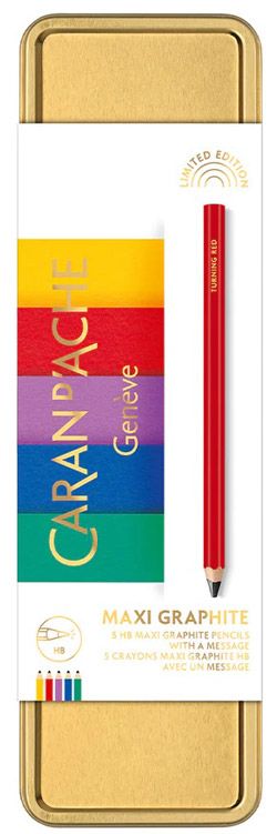 Комплект моливи Caran d'Ache Maxi Graphite, 5 бр. - Книжарница Orange