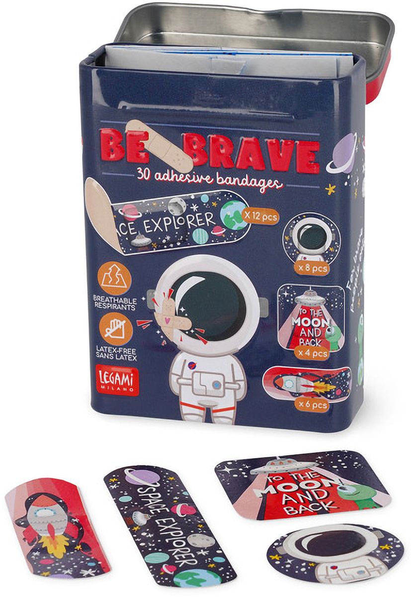 Лепенки за рани Legami - Space, 30 бр. - Книжарница Orange