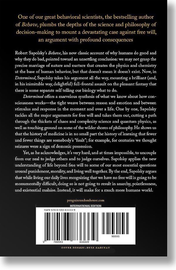 Determined (Export Edition), Robert M. Sapolsky, Penguin Books Ltd ...