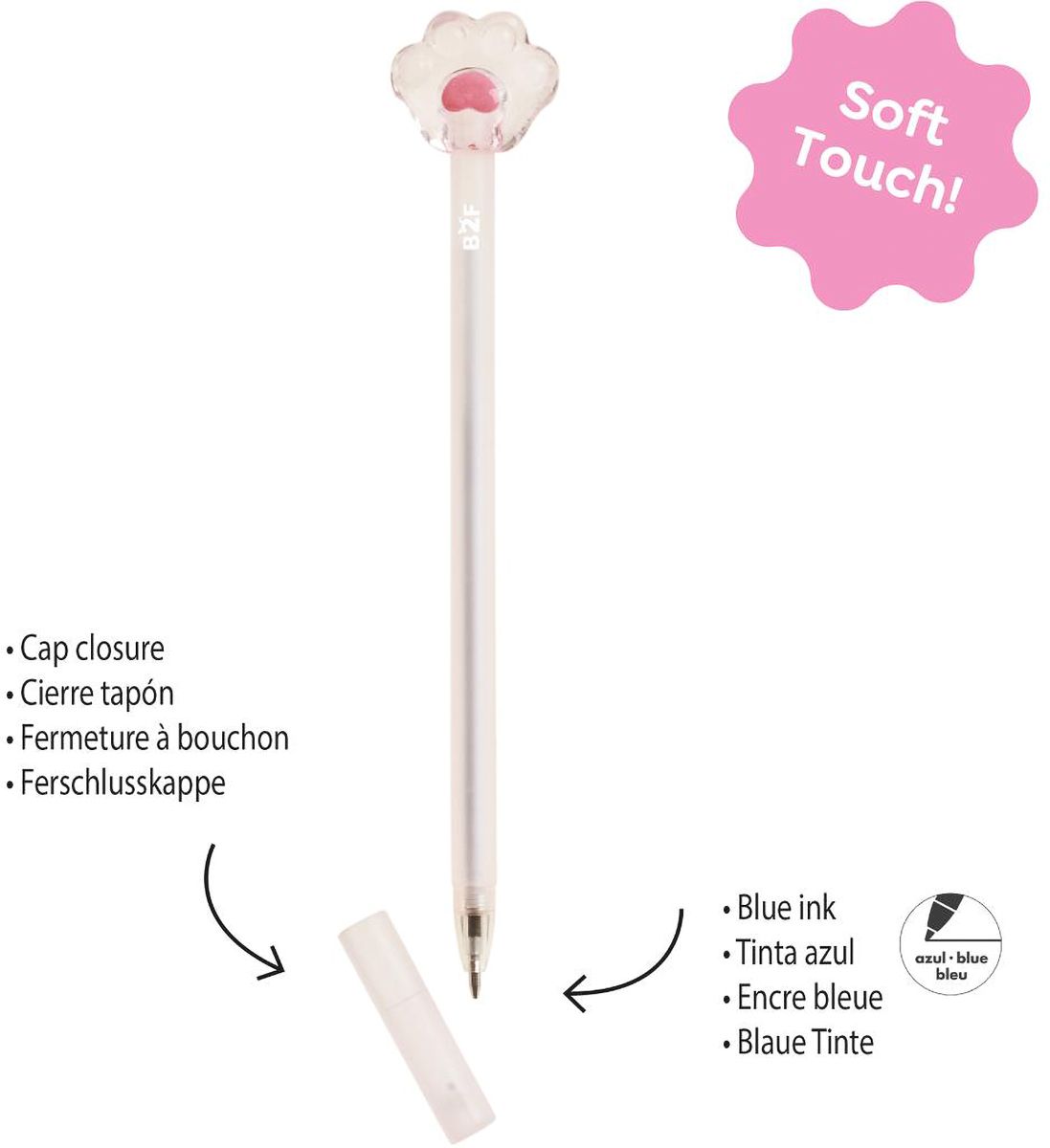 Химикалка Miquelrius Back2Fun - Лапа, бяла - Книжарница Orange