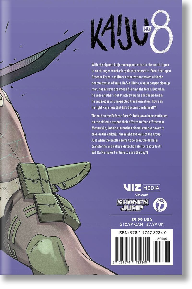 Kaiju No. 8, Vol. 4, Naoya Matsumoto, Viz Media, 2022, Мека ...