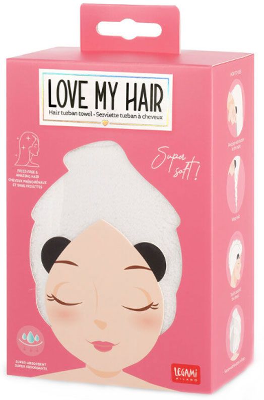 Кърпа за коса Legami - Love my hair, Panda - Книжарница Orange