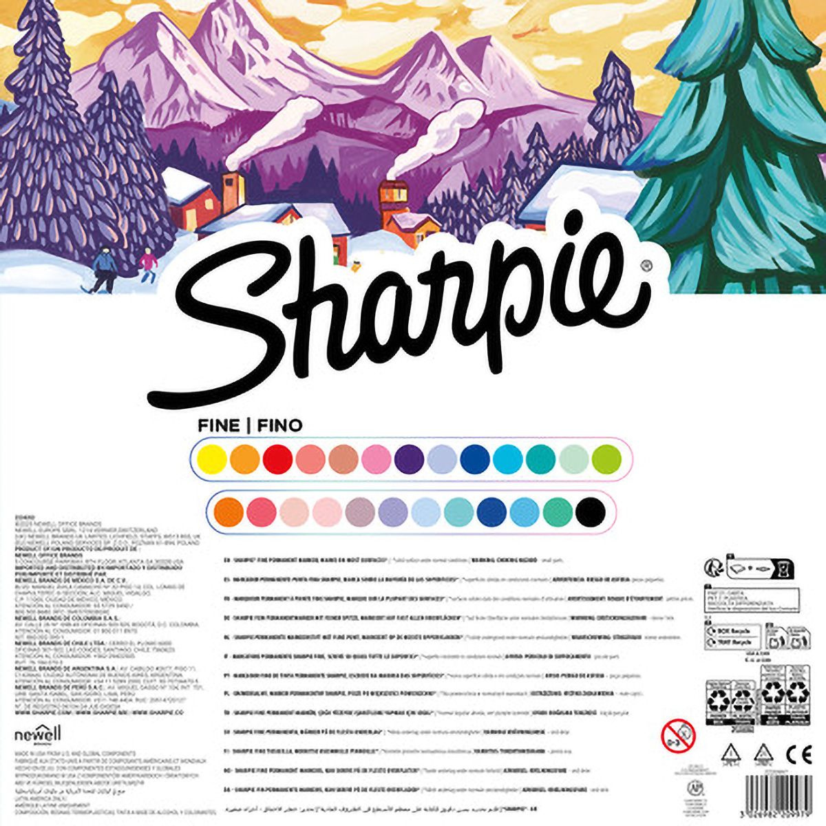 Комплект перманентни маркери Sharpie Winter Holiday, 25 цвята ...
