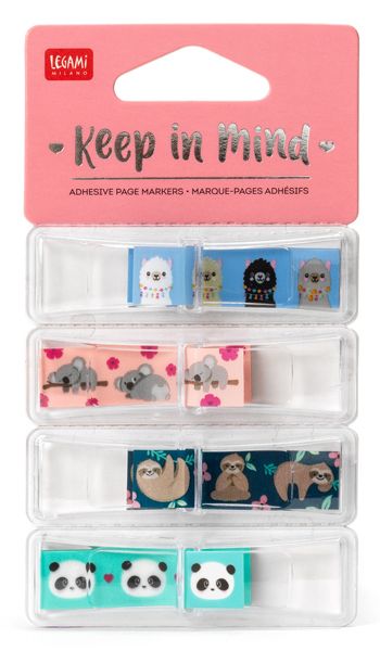 Самозалепващи индекси Legami Keep in Mind Cute Animals - Книжарница Orange