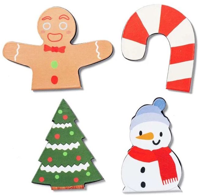 Магнитни книгоразделители Kikkerland - Коледни символи, 4 бр ...