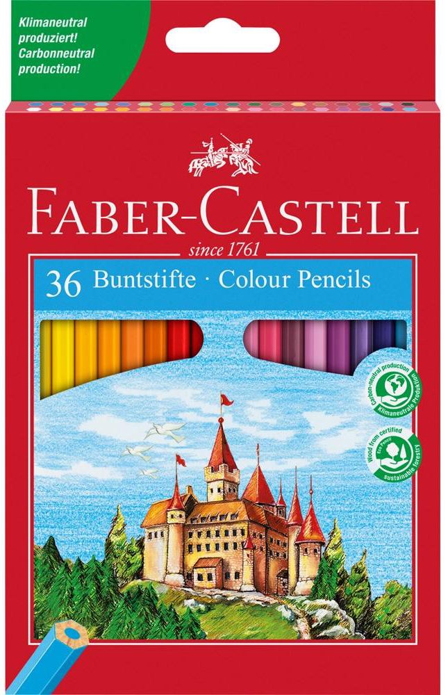 Цветни моливи Faber-Castell, 36 цвята - Книжарница Orange