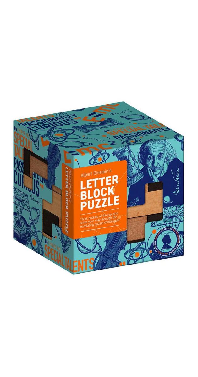 Дървен 3D пъзел Professor Puzzle: Einstein’s Letter Block, куб ...