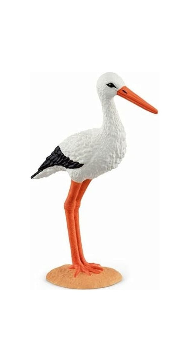 Фигурка Schleich: Бял щъркел, изправен - Книжарница Orange