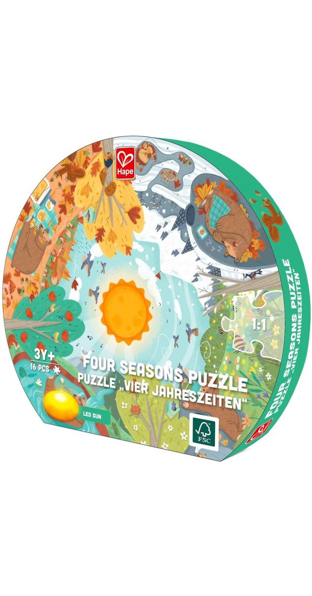 Образователен пъзел Hape - Сезони - Книжарница Orange