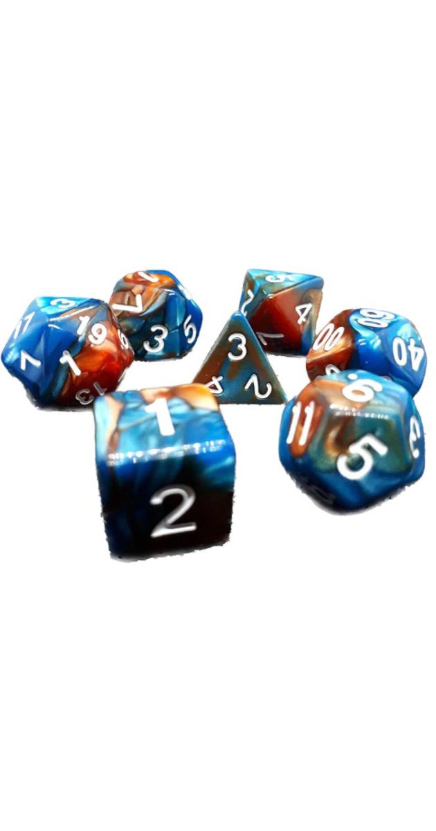 Комплект зарчета за настолни игри Dice4Friends: Dice Set - Rusty Blue ...