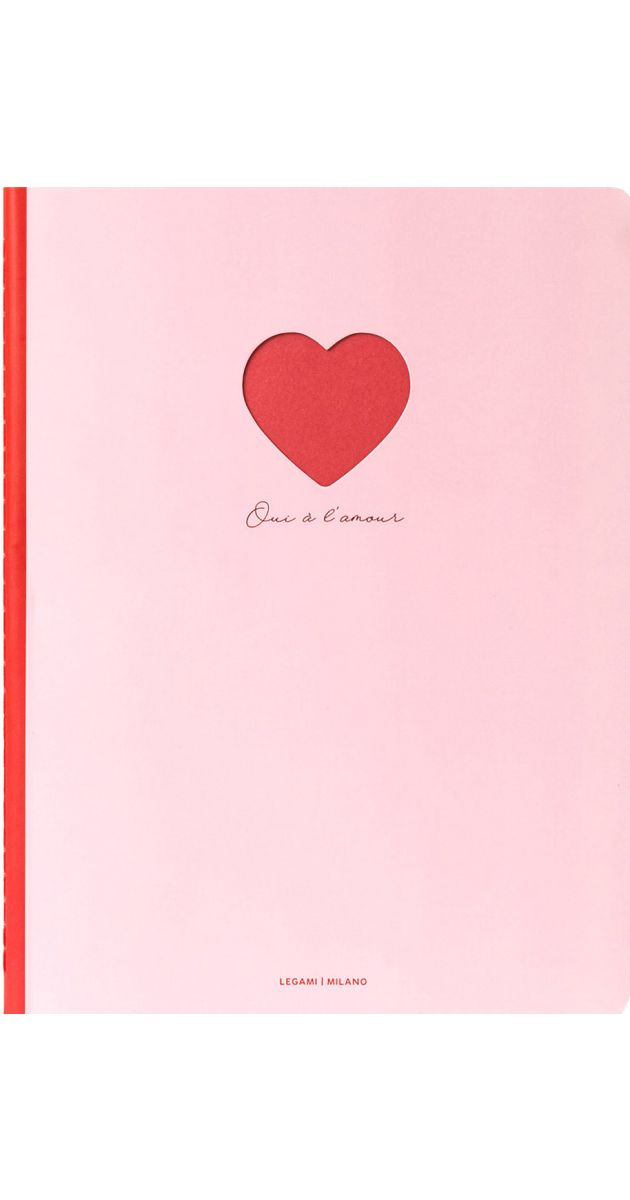 Тетрадка Legami - Heart, B5, Мека - Книжарница Orange