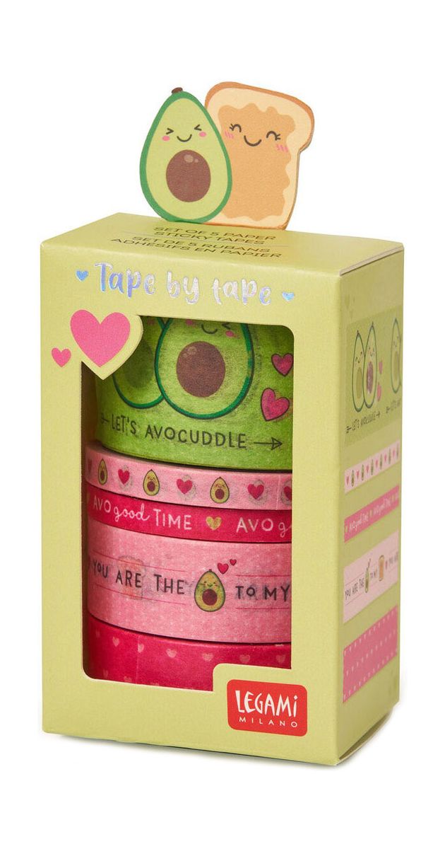 Комплект цветно тиксо Legami - Avocado - Книжарница Orange