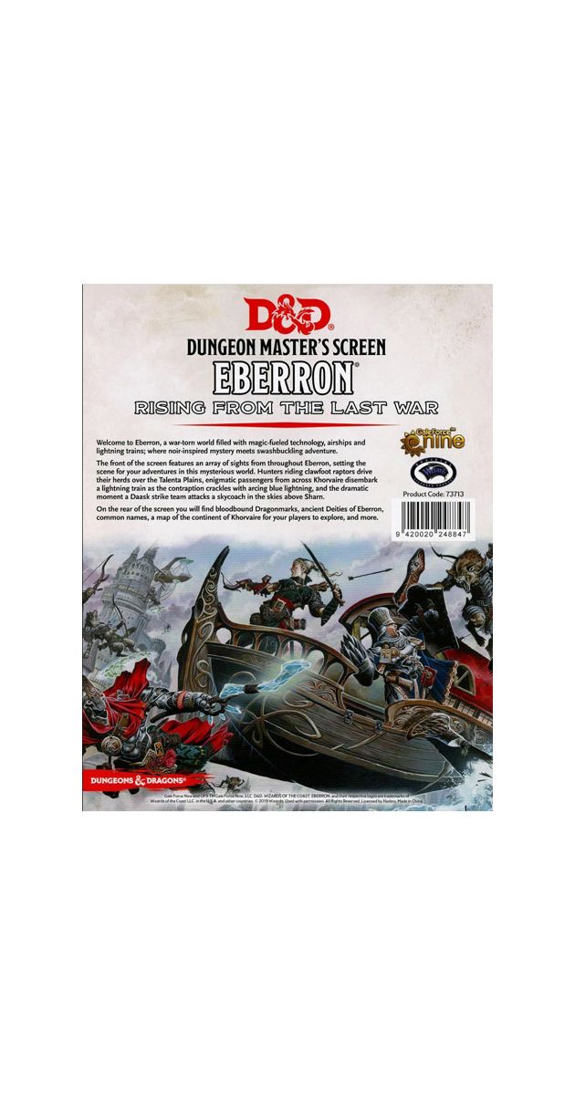 Dungeons & Dragons Setting Book - Dungeon Master's Screen Eberron ...