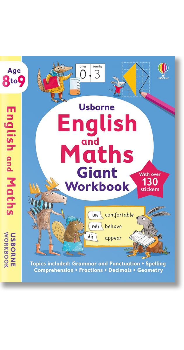 Usborne English and Maths Giant Workbook 8-9, Usborne, Usborne ...