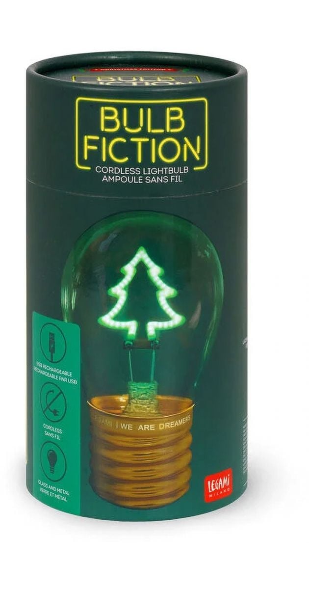 Лампа крушка Legami Bulb Fiction - Коледна елха - Книжарница Orange