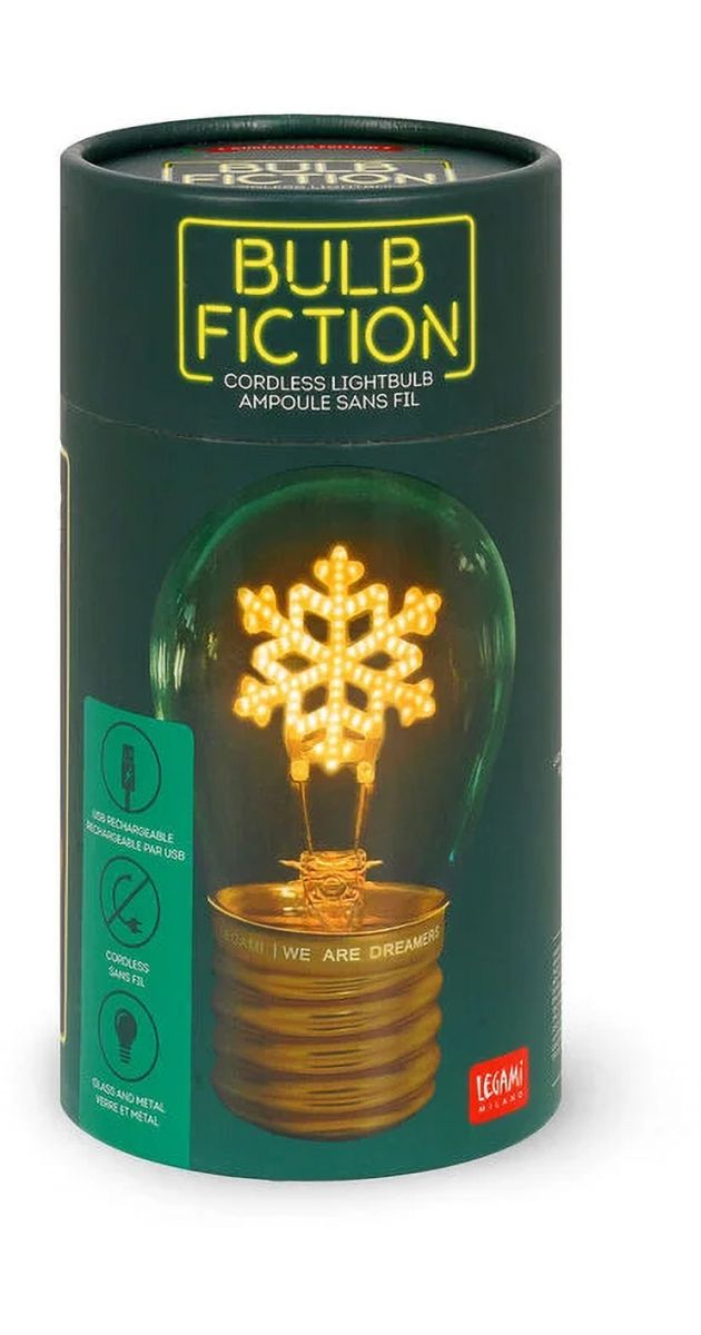 Лампа крушка Legami Bulb Fiction - Снежинка - Книжарница Orange
