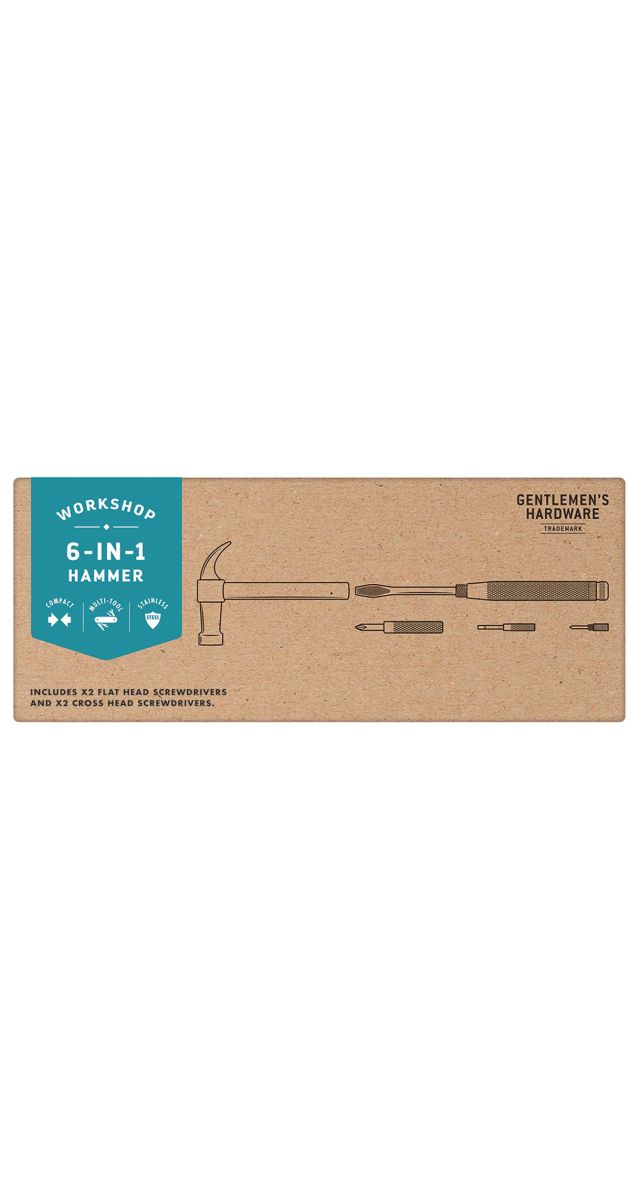 Мултиинструмент Gentlemen's Hardware - Чук, 6 в 1 - Книжарница Orange
