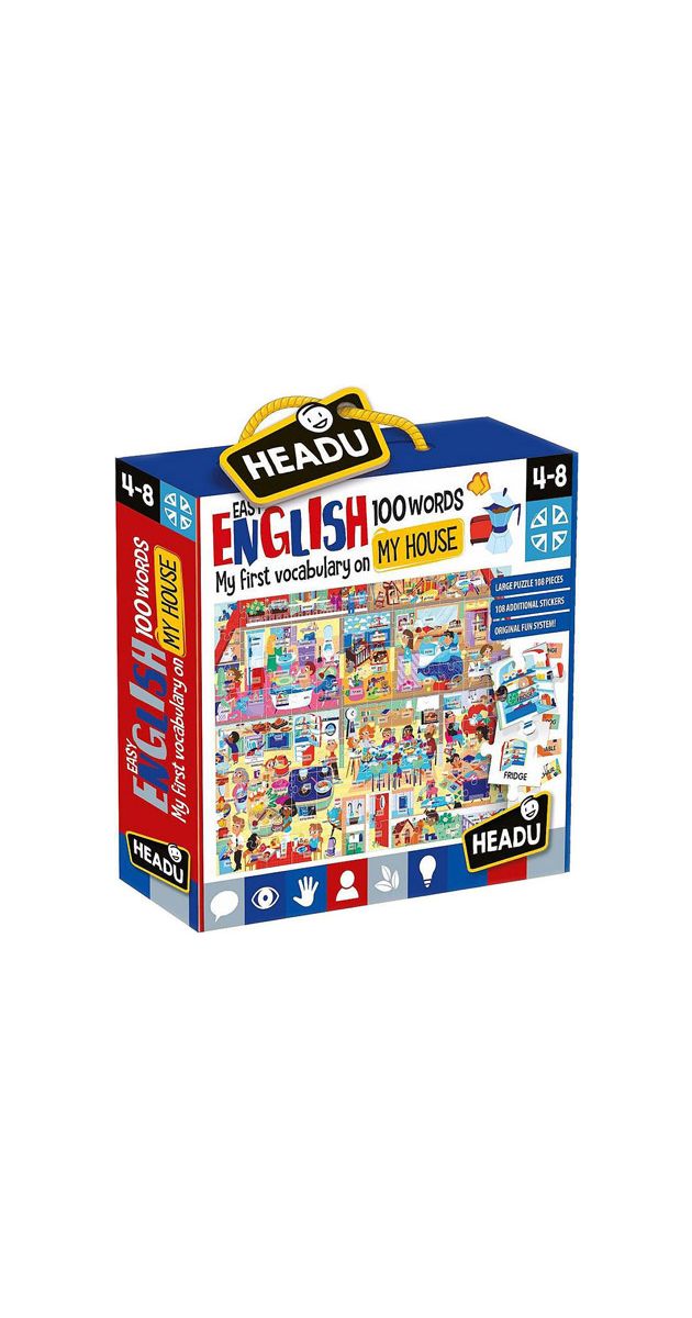 Образователен комплект Headu - Моята къща, първите 100 английски думи - Книжарница Orange