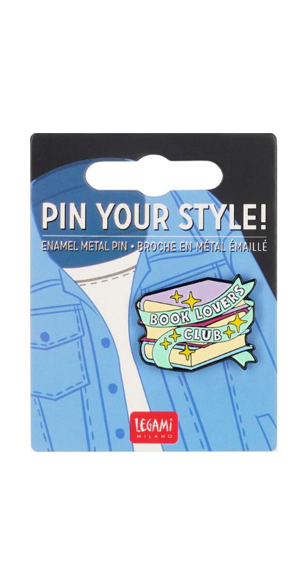 Значка Legami - Pin your style, Book lovers club - Книжарница Orange
