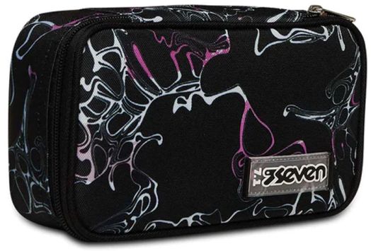 Ученически несесер Seven Freethink Quick Case Rose Violet, пълен ...