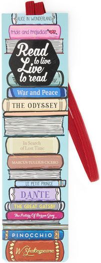 Книгоразделител с ластик Legami - Read to live, Live to read ...